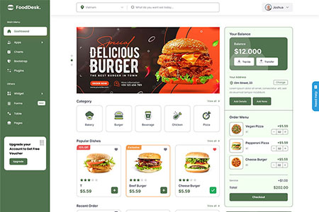 FoodDesk - CodeIgniter Online Food Delivery Admin Dashboard Template