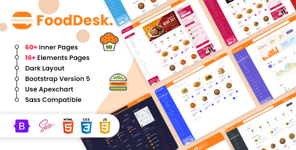 FoodDesk - Online Food Delivery Admin Dashboard